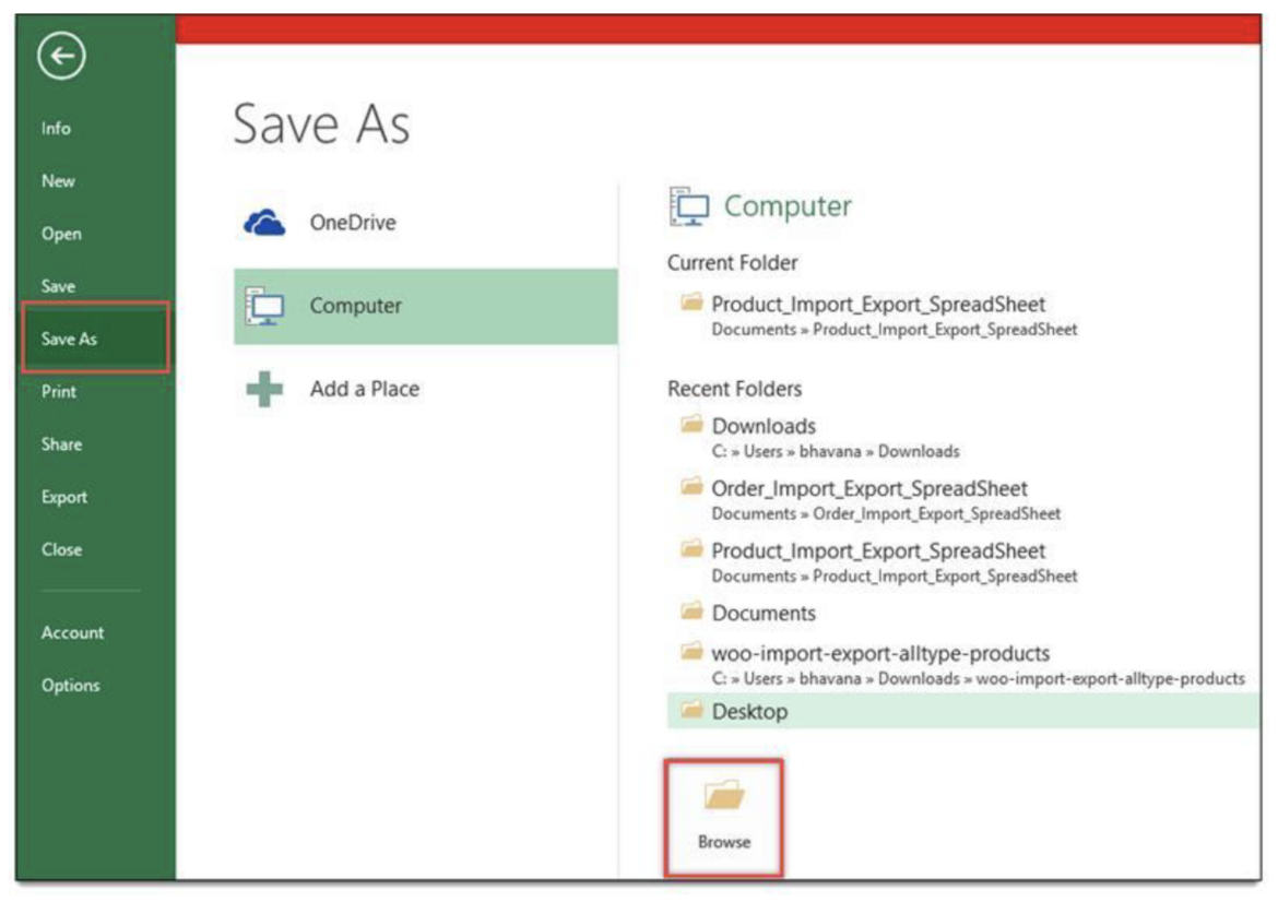 CSV file structure for stock upload